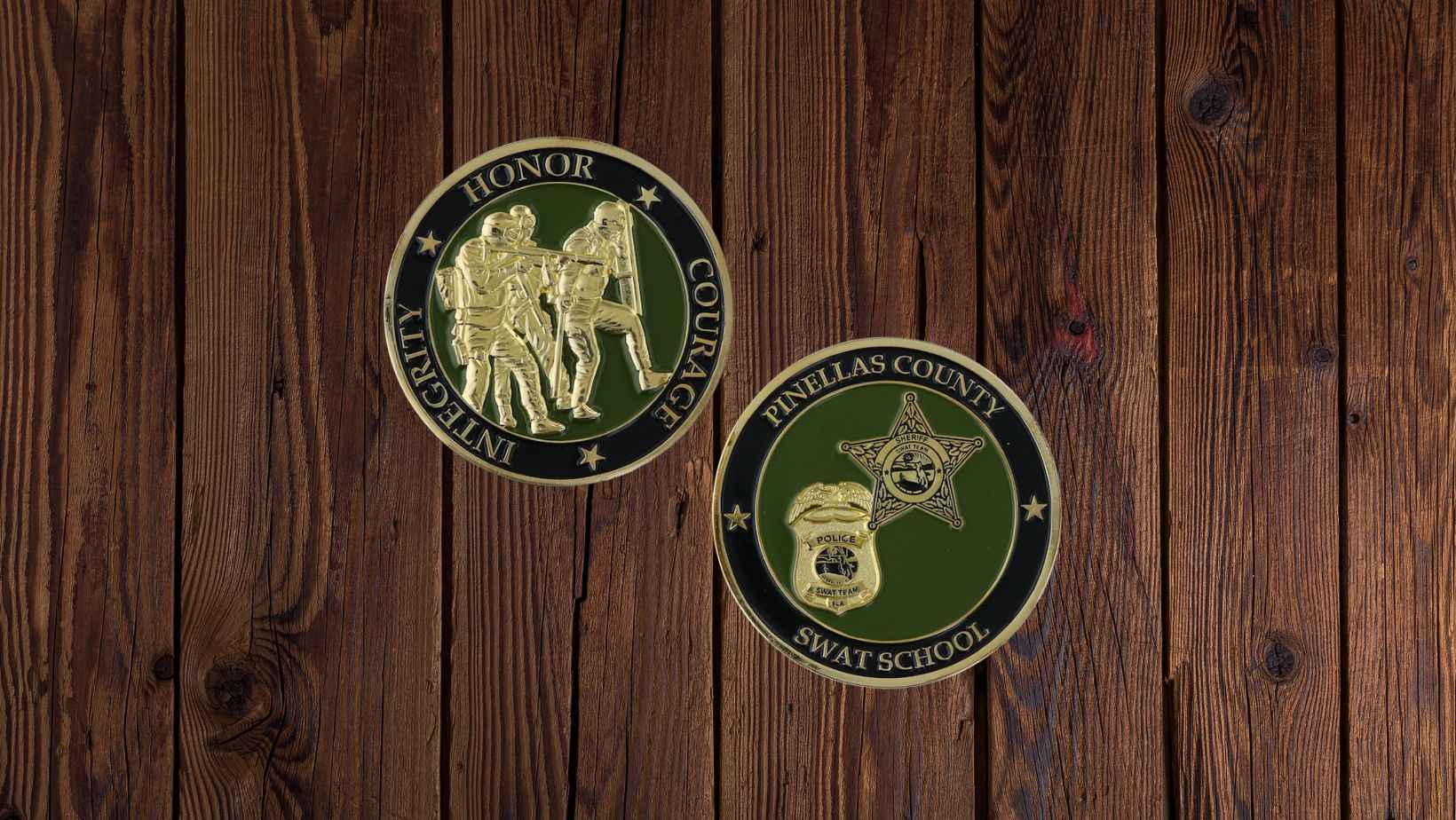 Pinellas County Florida SWAT School Custom Coins